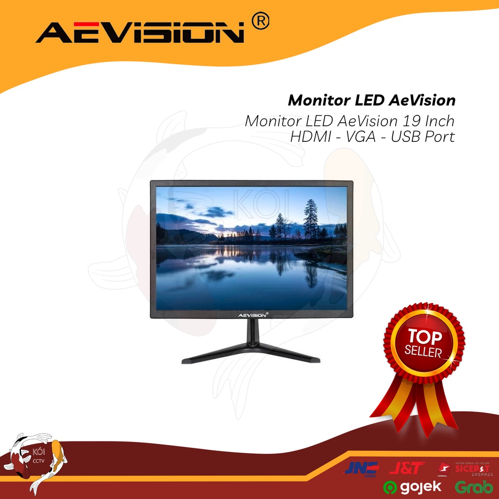 Jual Monitor LED AeVision / AE VISION 19inch HDMI - VGA - USB Port ...