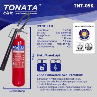 Jual APAR 5KG Karbondioksida (CO2) TONATA / Set Komplit | Shopee Indonesia