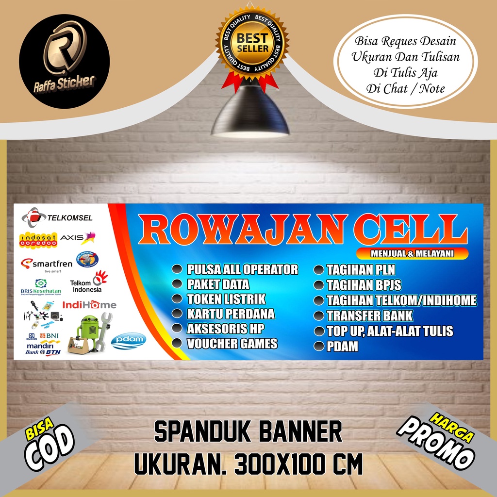 Jual Spanduk Banner Konter Pulsa Cell Seluler ukuran 2x1 | Shopee Indonesia