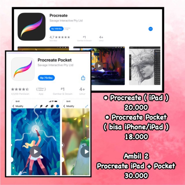 Jual Procreate Pocket Aplikasi iOS Murah | Shopee Indonesia