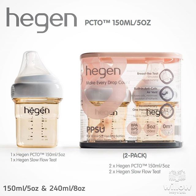 Jual Hegen PCTO Feeding Bottle PPSU Botol Susu 150ml - 2 Pack Indonesia|Shopee Indonesia