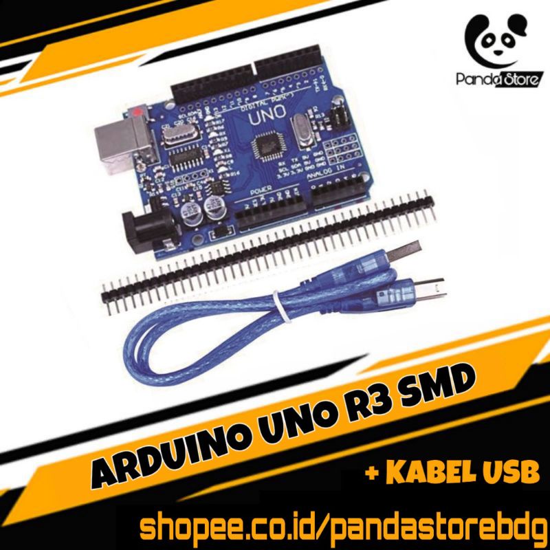Jual [PS] Uno R3 SMD ATmega328 CH340G clone bonus Kabel Data Pin Header ...