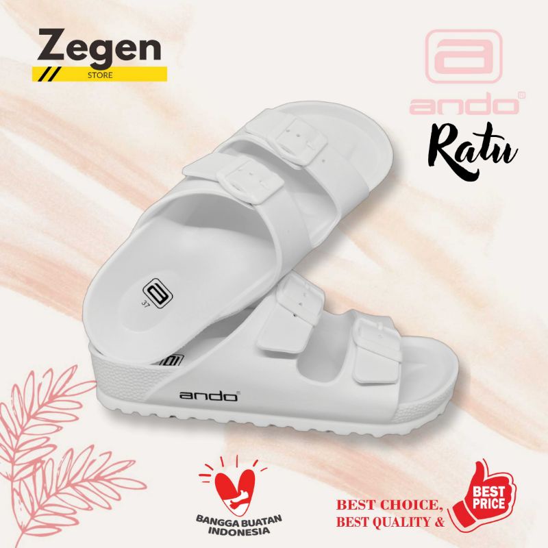 Jual ANDO RATU Sandal Slop Sendal Slide Wanita Cantik Kekinian Original | Shopee Indonesia