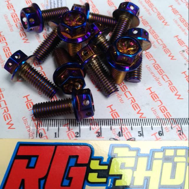 Jual Baut probolt blue flower M8x20 8x20 drat 12 panjang 20mm/2cm heng thailand harga satuan ...
