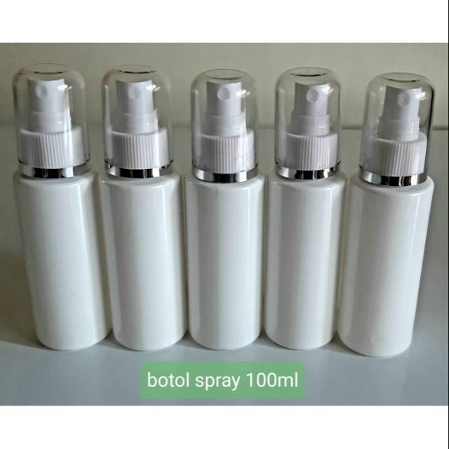 Jual BOTOL SPRAY 100ML WARNA PUTIH SUSU TUTUP SILVER Indonesia|Shopee Indonesia