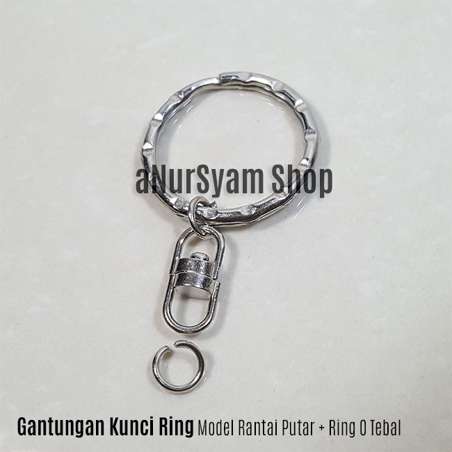 Jual Gantungan Kunci Ring Model Rantai Putar + Ring O Tebal | Shopee ...