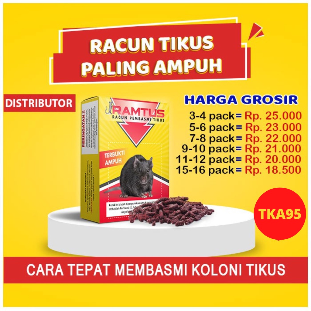 Jual Racun Tikus Ramtus Ampuh Mati Kering Tidak Berbau Tikus Mati ...