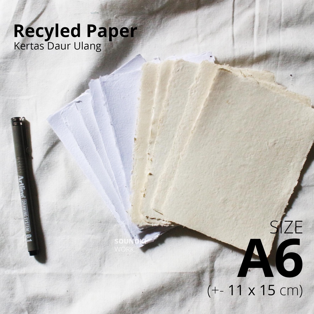 Jual (Size A6) Kertas Daur Ulang / Recycle Paper POLOS | Shopee Indonesia