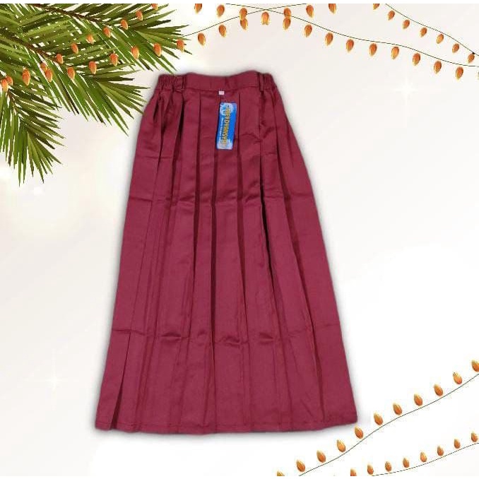Jual Rok sekolah sd panjang merah rempel lipit seragam anak sd seragam ...