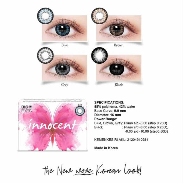 Jual Softlens / Softlen / Soflens Innocent (BIG EYES Series) | Shopee ...