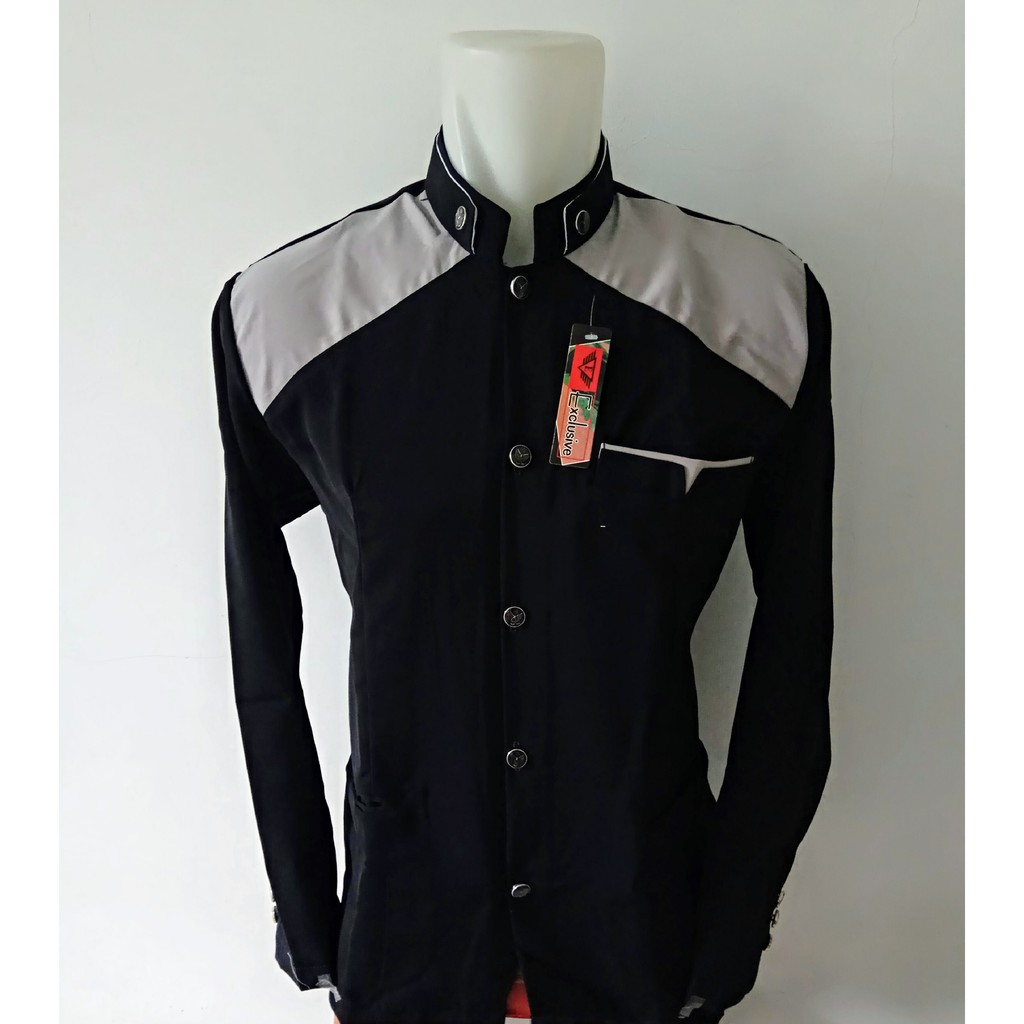 Jual JASKO JAS KOKO HITAM KOMBINASI ABU KODE H66 BAHAN HIGH TWIST TEBAL ...