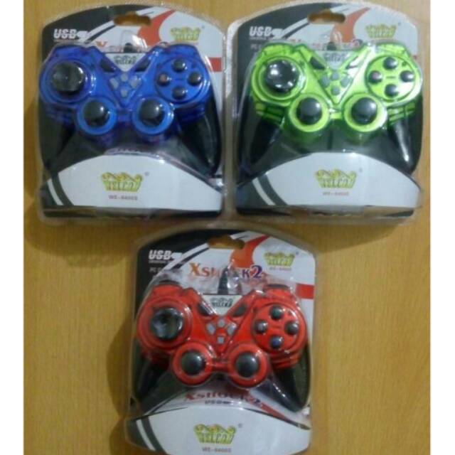 Jual GAMEPAD SINGLE GETAR TURBO WELCOM 8400 / JOYSTICK USB / STICK ...