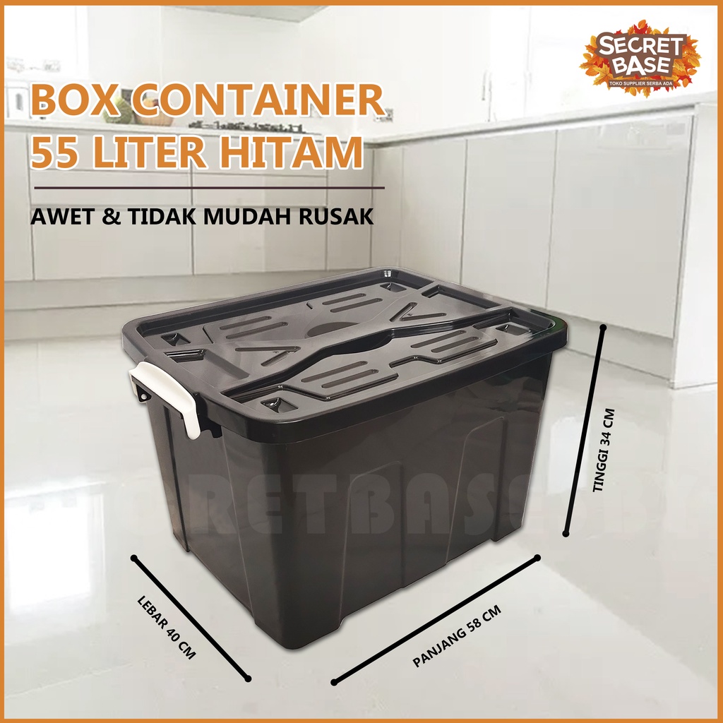 Jual BOX CONTAINER 55 LITER + RODA - Kontainer Box Plastik / Container ...