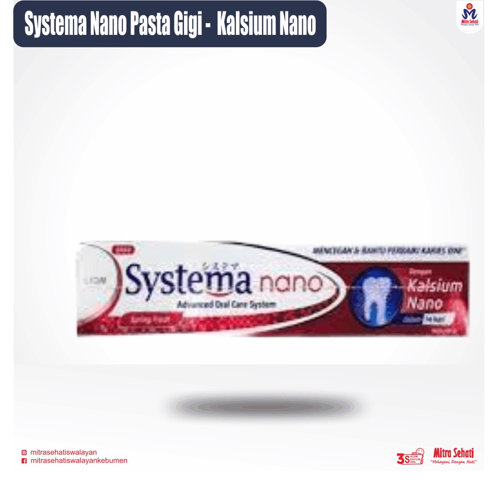 Jual Pasta Gigi Systema Nano (Spring Fresh/Menthol Breeze) [ Mitra ...