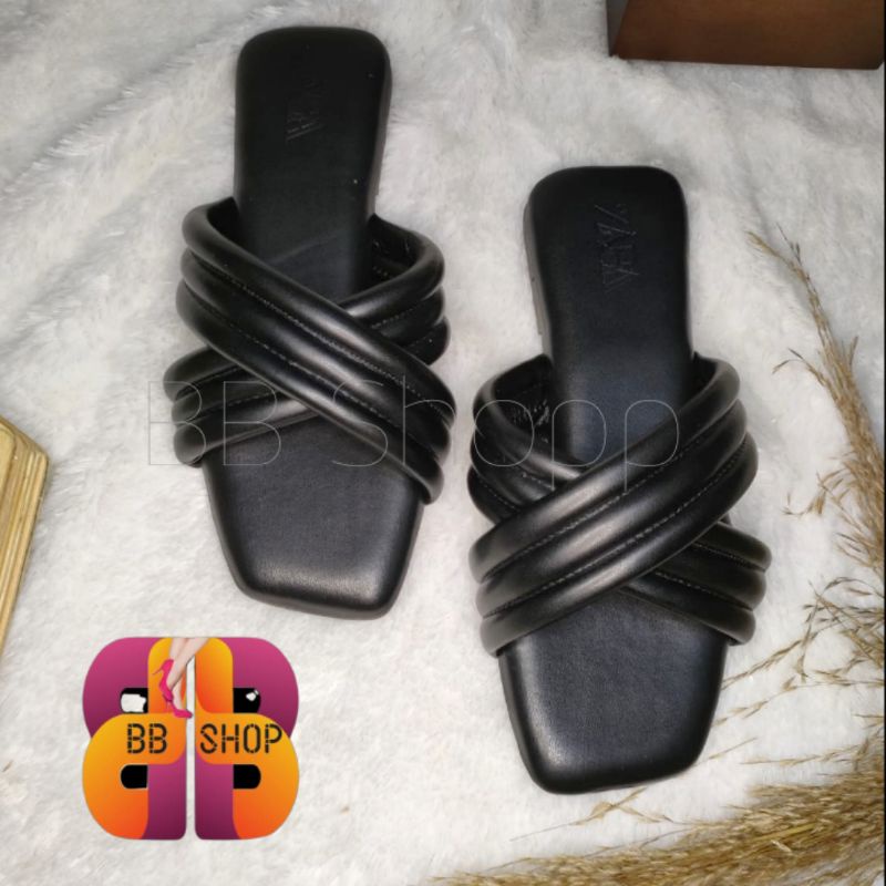 Jual Sandal teplek wanita model silang yang sangat empuk | Shopee Indonesia