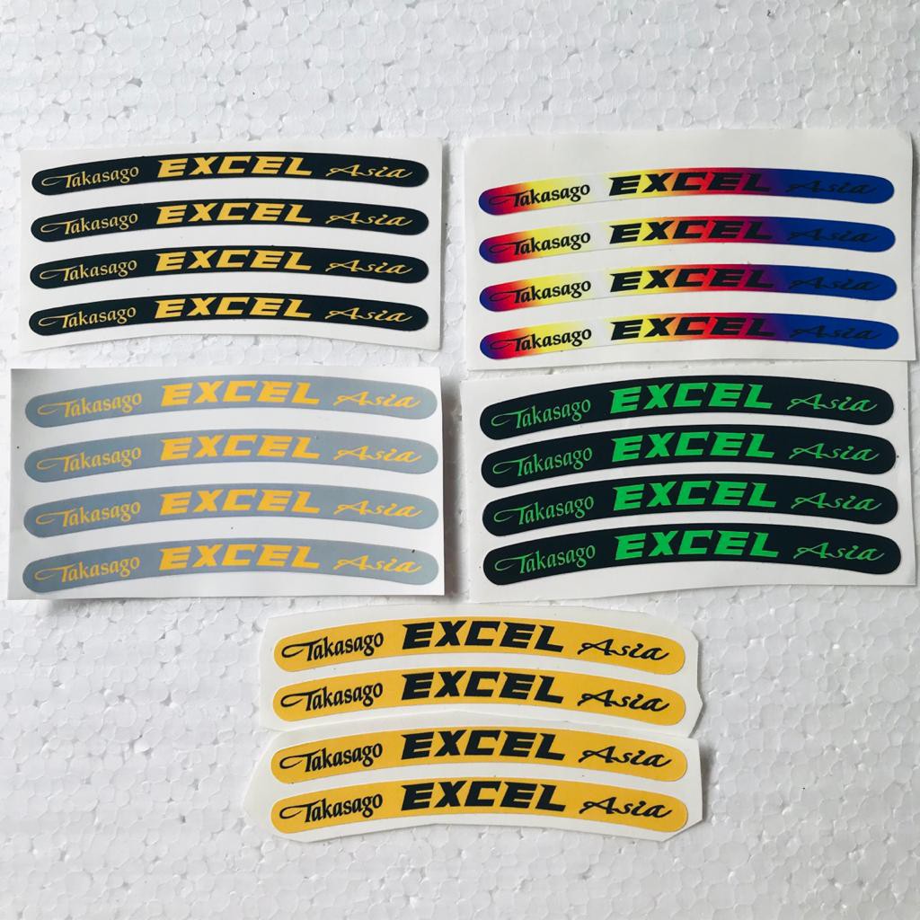 Sticker Velg Excel Asia Bahan Ritrama Laminasi Glossy | Shopee Indonesia