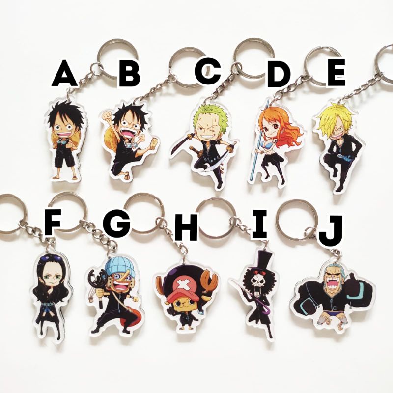 Jual Keychain Anime One Piece 1 Luffy Zoro Nami Sanji Robin Usopp ...