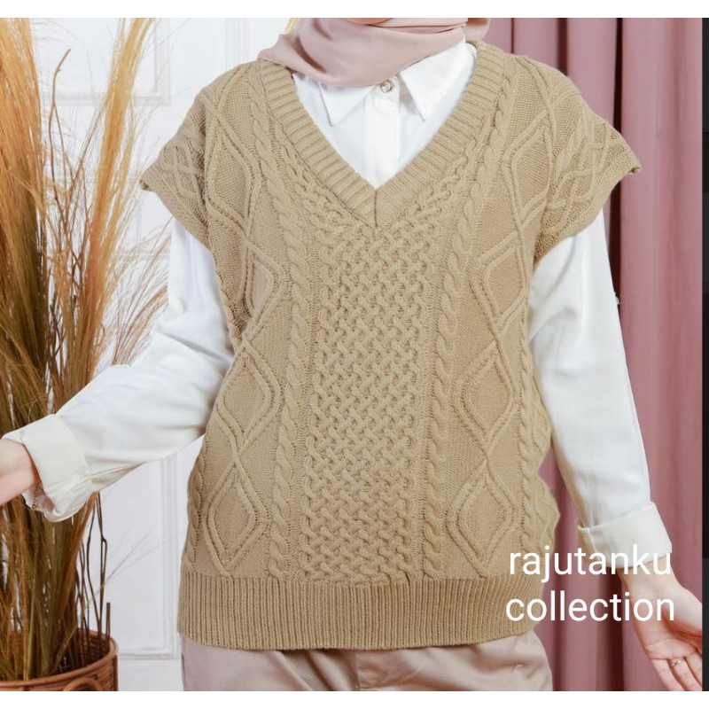 VEST RAJUT DIAMOND PREMIUM RAJUTANKU | Shopee Indonesia