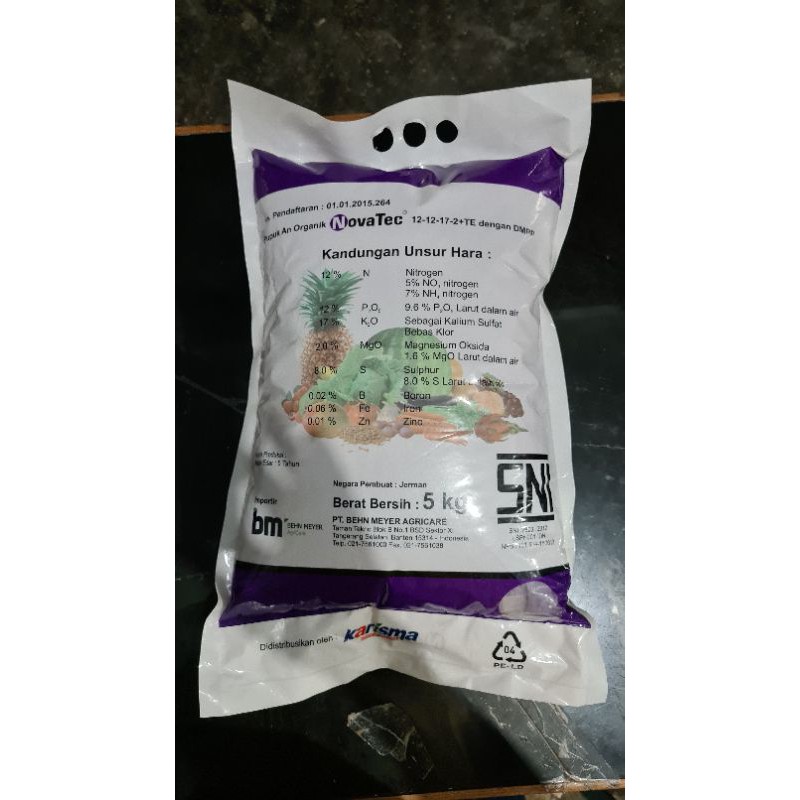 Pupuk An Organik NOVATEC 5KG 12 12 17 2 TE 5kg | pgmall