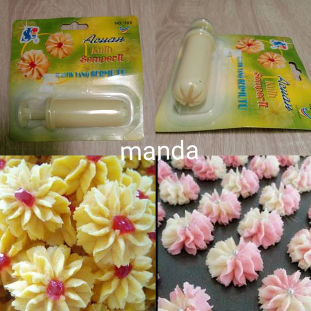 Jual Cetakan kue kering bunga cetakan kue semprit acuan kue 105 ...