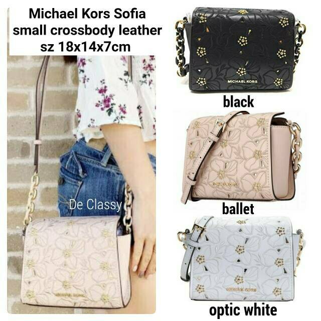 Jual Tas MK Sofia small crossbody leather sz 18x14x7cm (3 warna) Indonesia|Shopee Indonesia