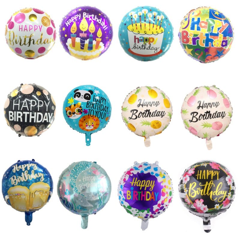 Jual Aluminium Foil Balloon / Balon Happy Birthday Aluminium Foil 18 ...