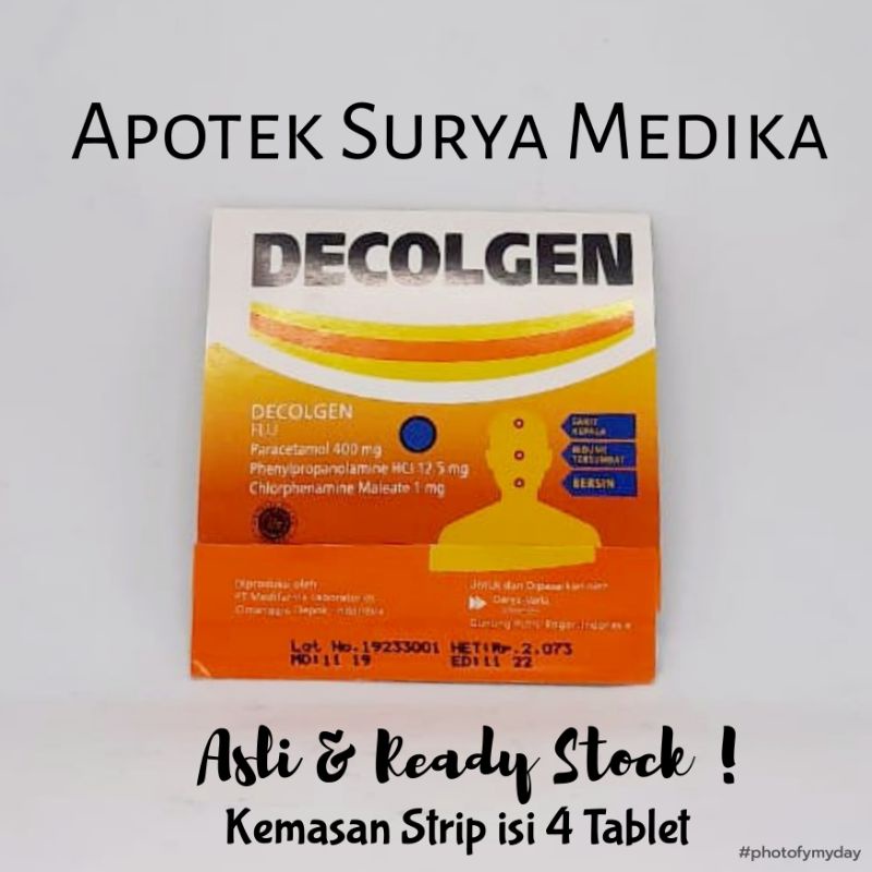 Jual Decolgen tablet.Kemasan strip isi 4 tablet. | Shopee Indonesia