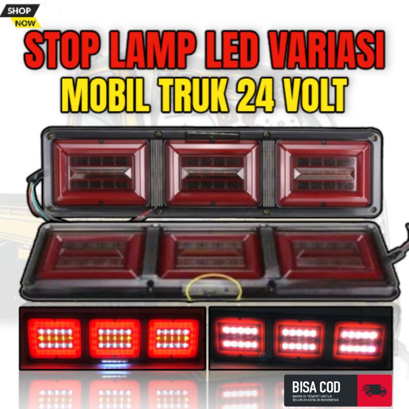 Jual Sepasang Lampu Stoplamp Stop Lamp Rem Led Mobil Variasi Truk Truck ...