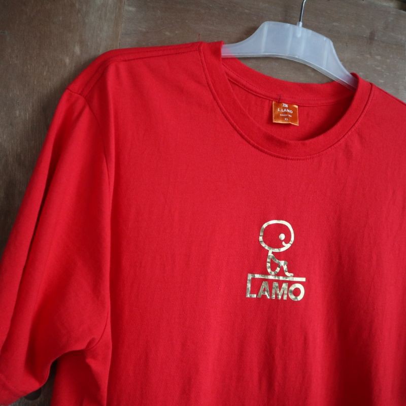 Jual L.LAMO Gold Logo Red Tshirt Kaos Original Indonesia|Shopee Indonesia