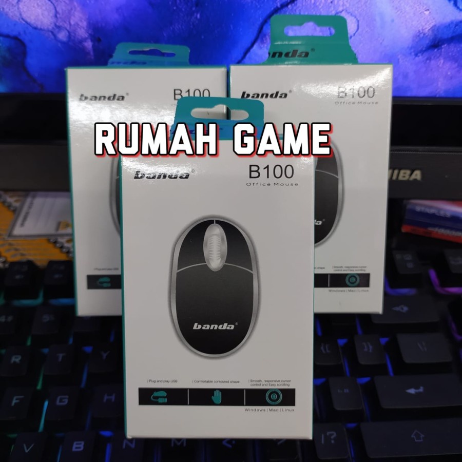 Jual Mouse Banda B100 Mouse Kabel USB Mouse Banda Murah | Shopee Indonesia