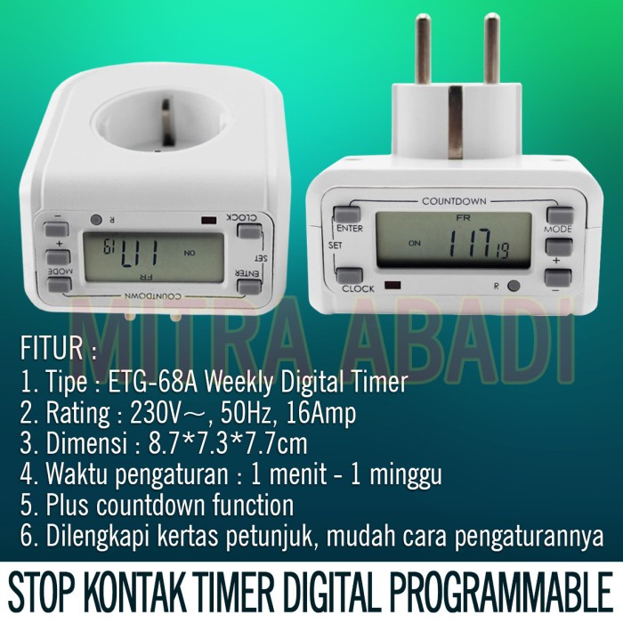 Jual Stop Kontak Timer Digital Progammable | Shopee Indonesia