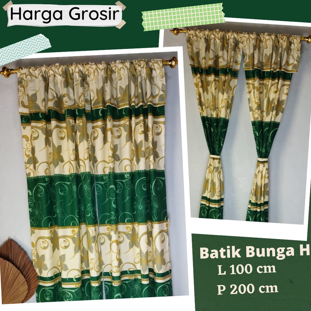 Jual Tirai Jendela Kamar Aesthetic Panjang Bahan Katun Polymicro Ukuran ...
