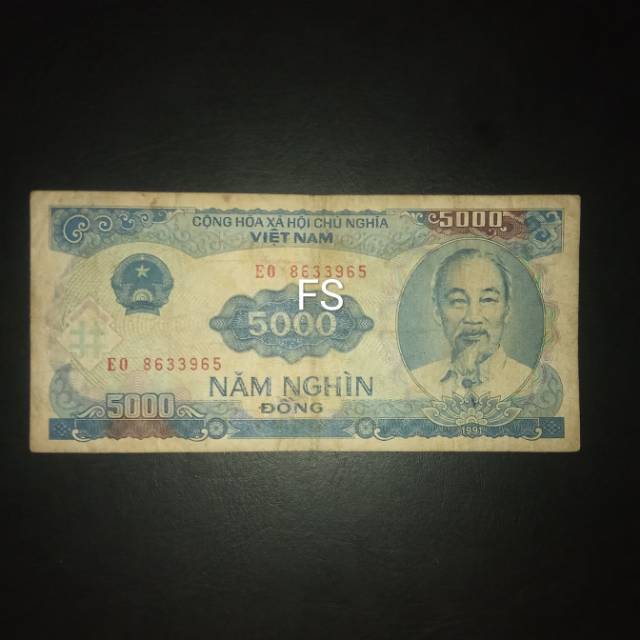 Jual Old Banknote 5000 dong Vietnam 1991 | Shopee Indonesia