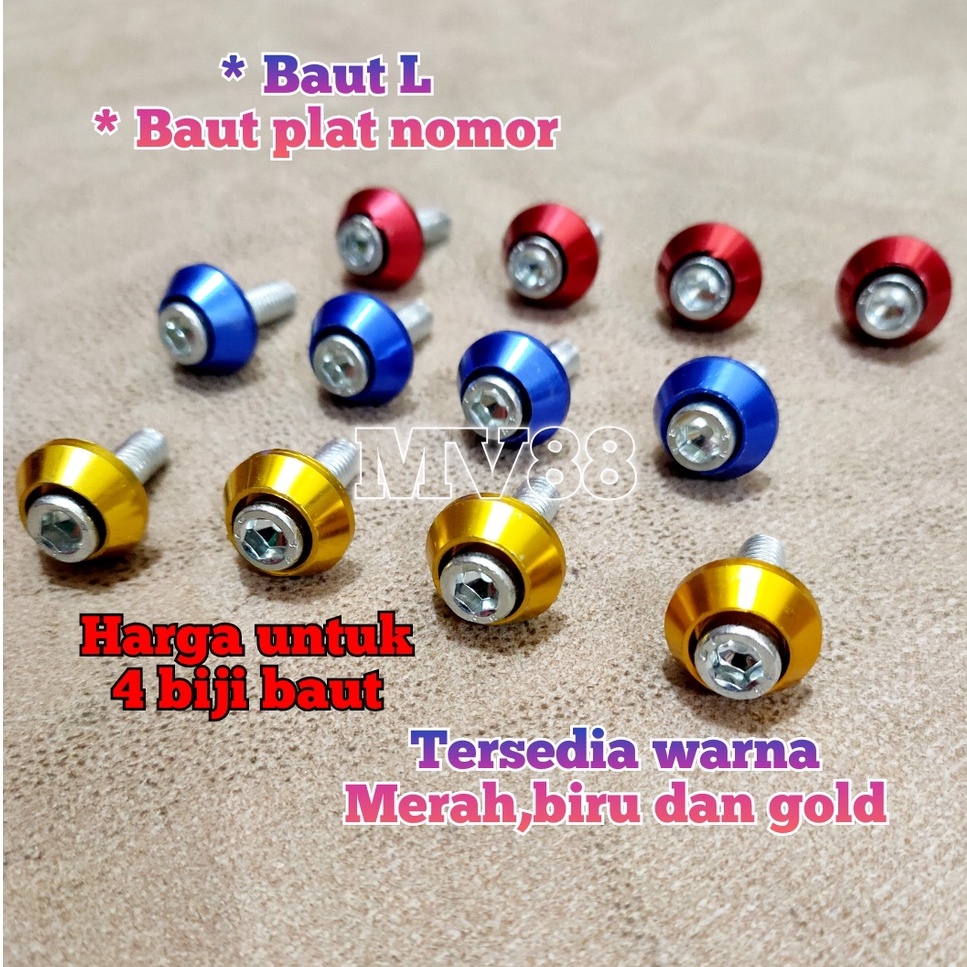 Jual Baut L Monel Ukuran 10 Untuk Visor Plat Nomor Spakbot - Baut Monel ...