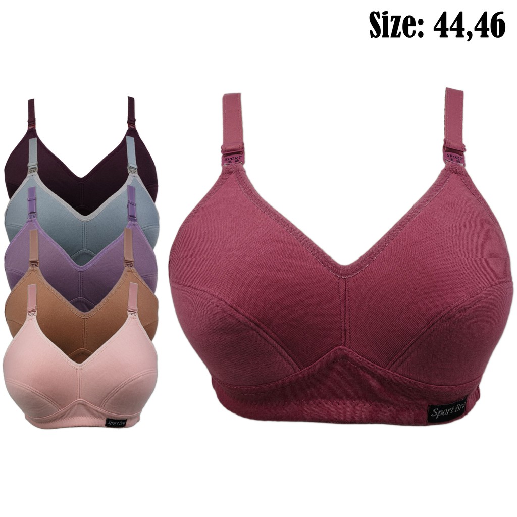 SPORT BRA / BH WANITA DEWASA JUMBO 44/46 TANPA KAWAT & BUSA TERMURAH ...