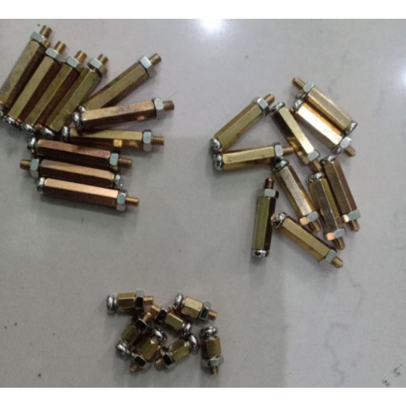 Jual SPACER 3MM M3*2.5 CM LENGKAP DENGAN NUT PROJECT ARDUINO | Shopee ...