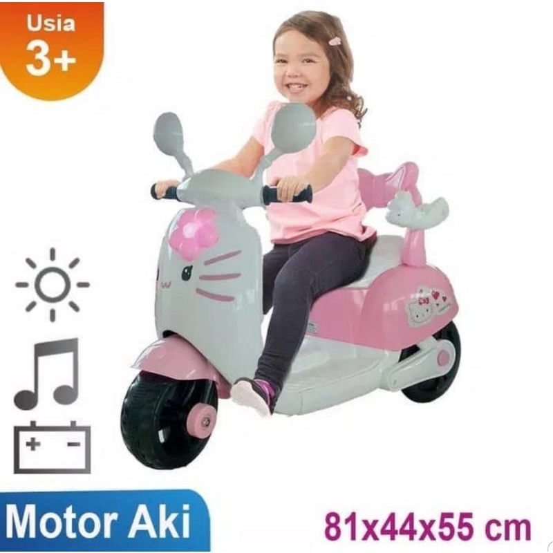 Jual MOTORAN AKI VESPA HELLO KITTY ANAK HLW 2688 | Shopee Indonesia