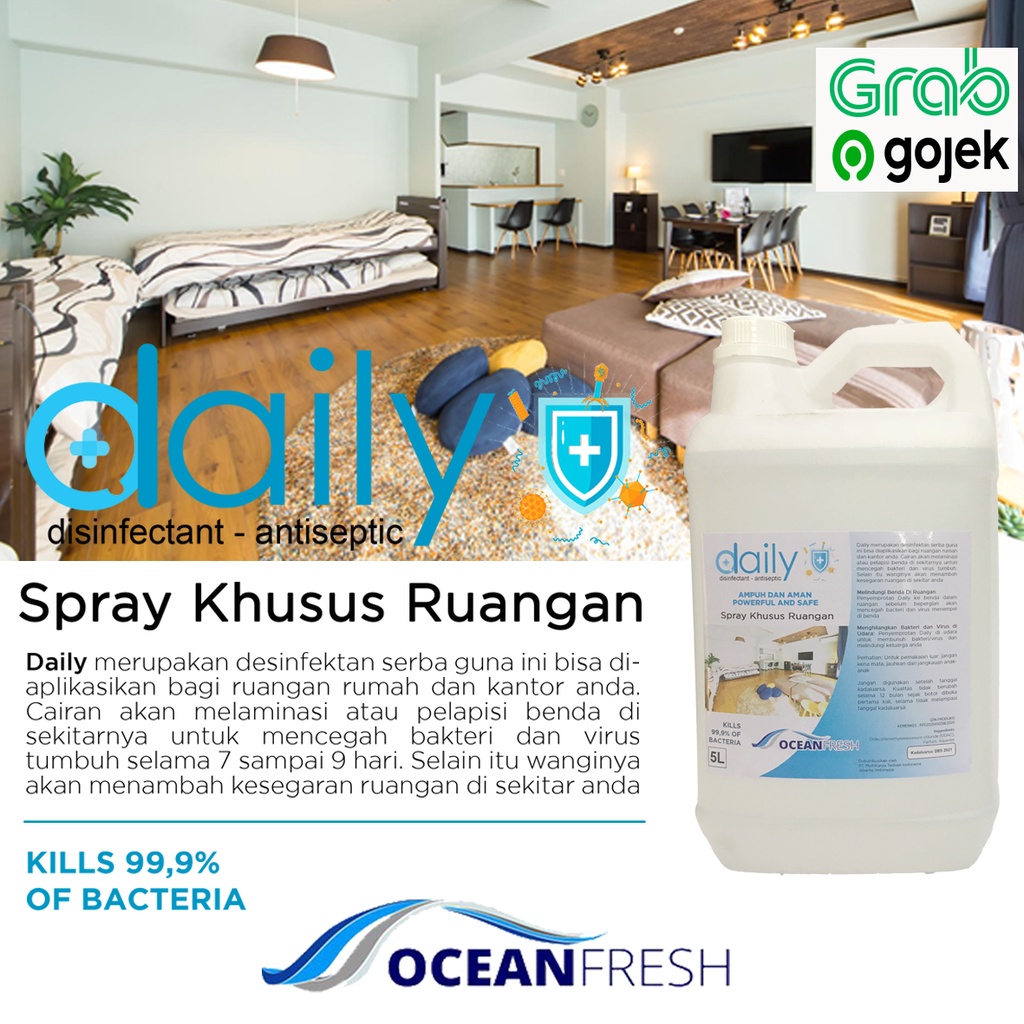 Jual DISINFEKTAN 5 LITER KHUSUS RUANGAN / DESINFEKTAN DAILY 5 LITER ...