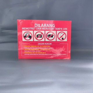 Jual Stiker Larangan Memotret & Merekam | Stiker Dilarang Memotret ...
