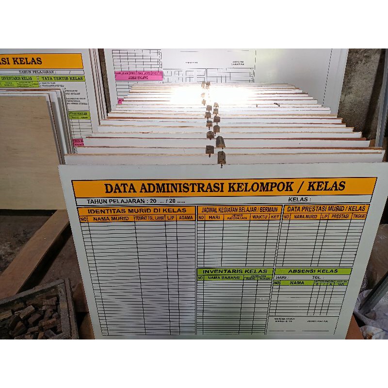 Jual Papan Data Administrasi TK dan Paud / Papan Administrasi ( Admin ...