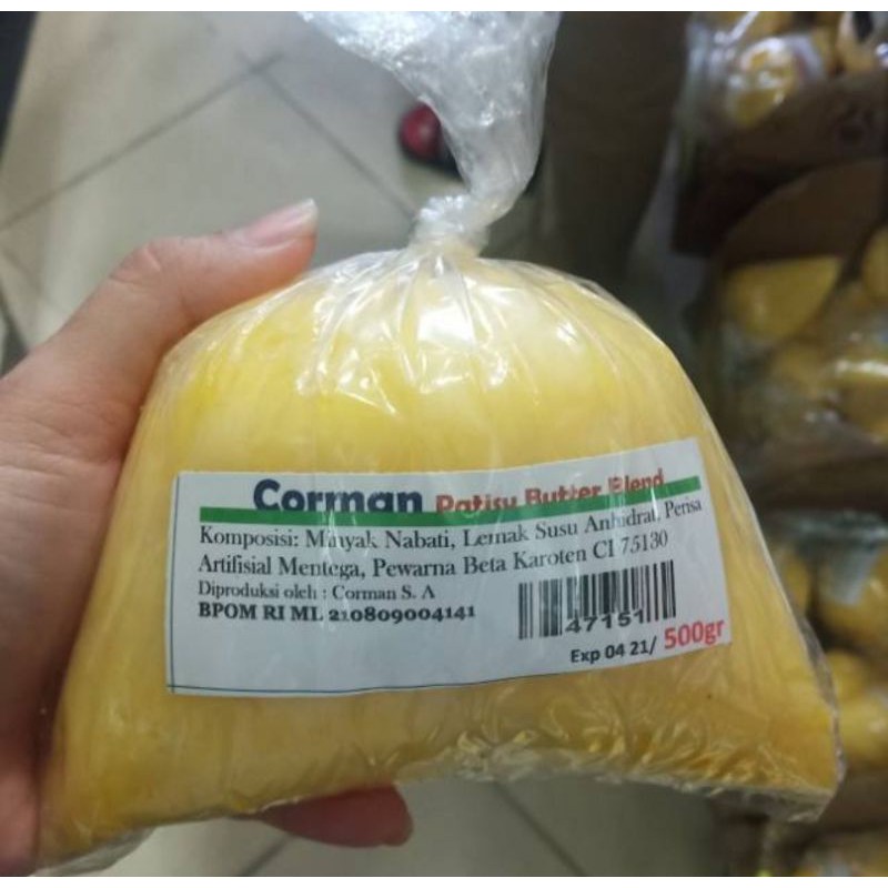 Jual CORMAN patisy butter blend - mentega - margarine 500 gr | Shopee ...