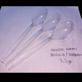 Jual Sendok Plastik bening (isi 25pcs) - sendok plastik - sendok makan ...