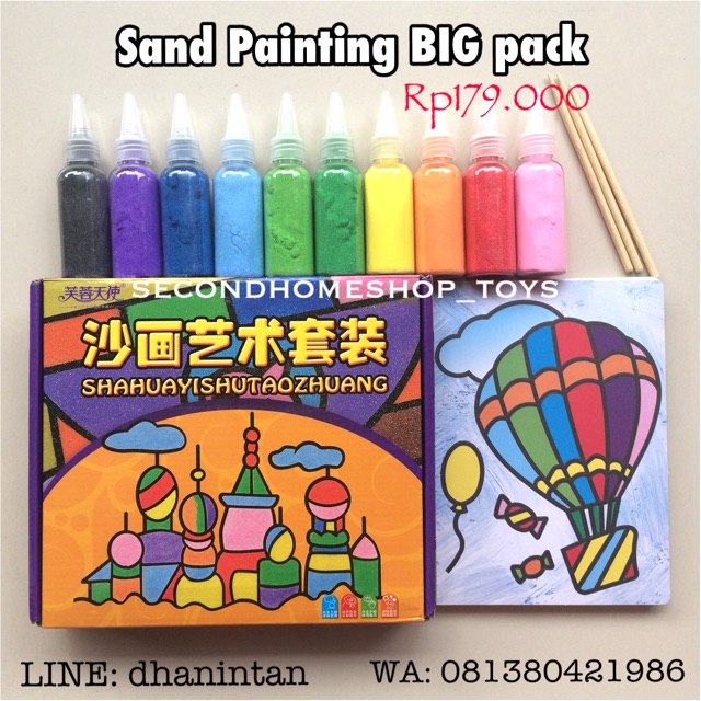 Jual Sand Painting BIG pack sand art arts and crafts anak mainan ...