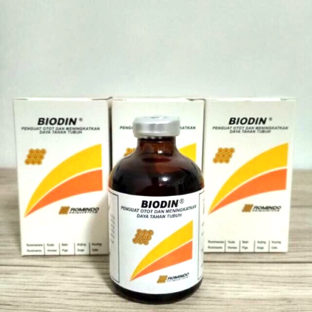 Jual BIODIN 50ml & 100 ml injeksi penguat otot dan daya tahan tubuh ...