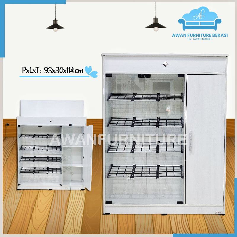 Jual AWAN - KHUSUS JABODETABEK - Rak Sepatu Mewah Estetik Minimalis ...