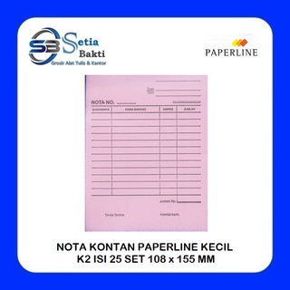 Jual PAPERLINE Nota Bon Kontan K2 - 2 Ply Kecil NCR | Shopee Indonesia