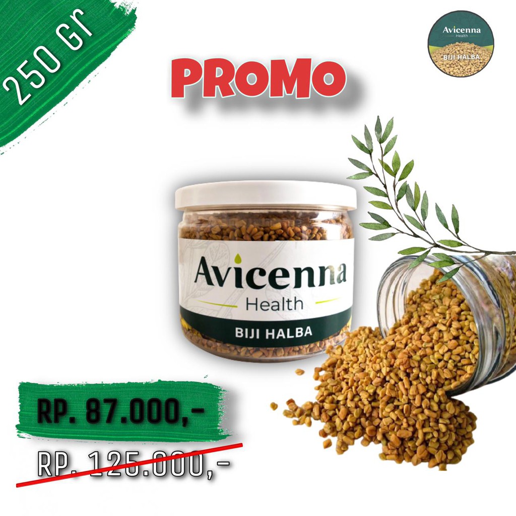 Jual Biji Halba Avicennahealt 250gr | Fenugreek Seed Kelabat Hulbah ...