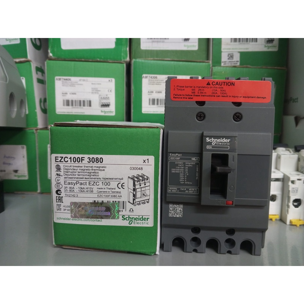 Jual MCCB/BREAKER EZC100F 80A 3POLE EZC100F3080 EZC 100F 3P 80A | Shopee Indonesia
