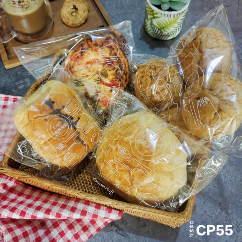 Plastik roti berbagai ukuran dengan perekat opp bungkus roti cp55 cp60 ...