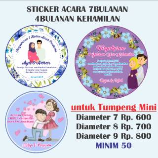 Jual STICKER ACARA 7 BULANAN- STIKER 4BULANAN KEHAMILAN UNTUK TUMPENG ...